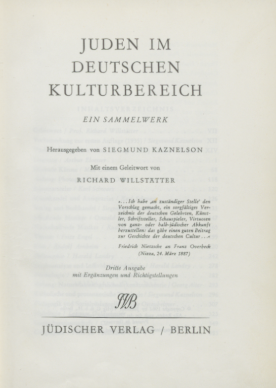 Jews in the German Cultural Sphere (1934/1962) | Jewish Museum Berlin